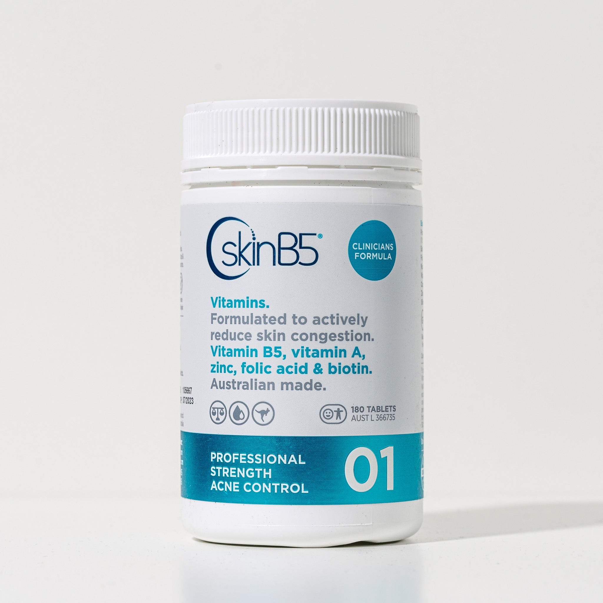 Professional Strength Acne Control Vitamins - 180 Tablets | SkinB5 ...