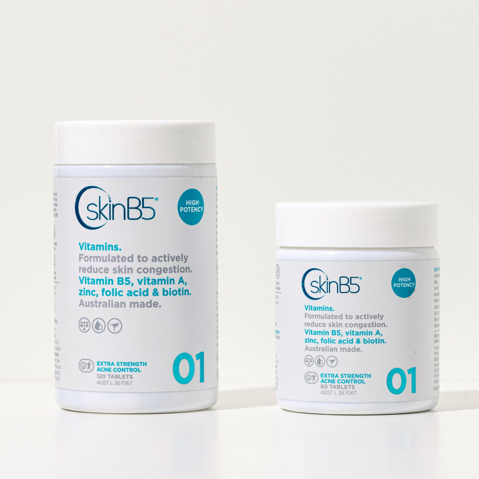 Extra Strength Acne Control Vitamins | 60 Tablets | SkinB5™ Official ...