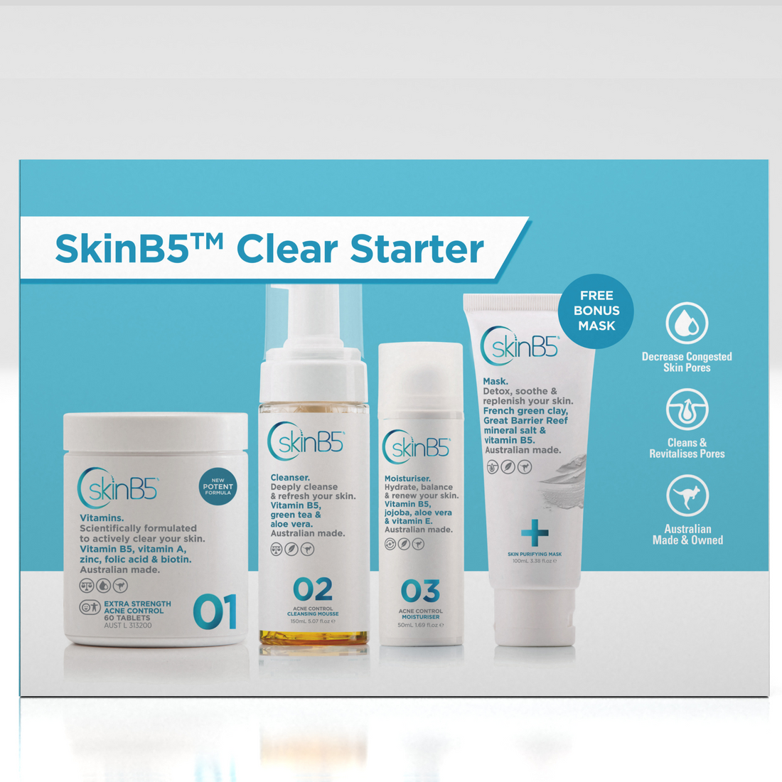 SkinB5 Starter Kit (FREE Bonus Mask) | SkinB5™ Official Site